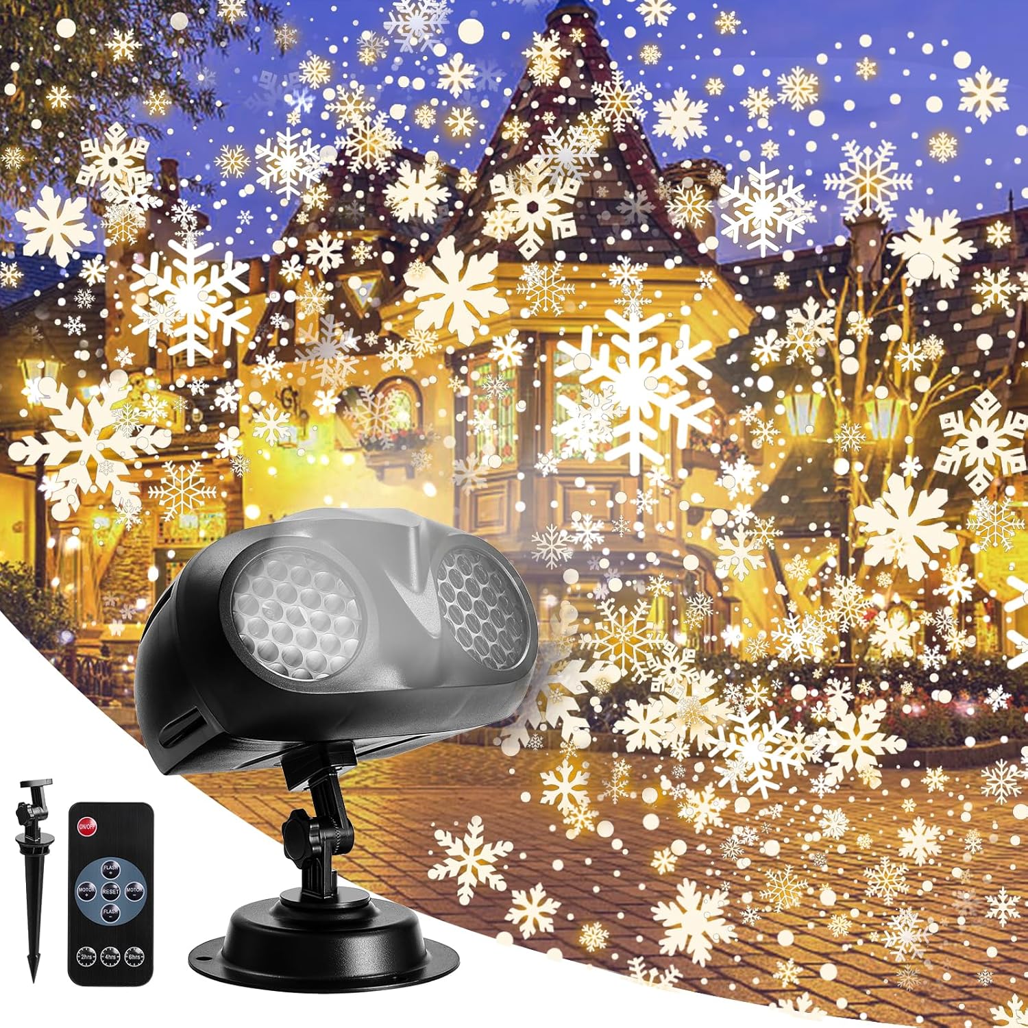 Amazon.com: Christmas Snowflake Projector Lights, IP65 Waterproof ...