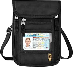 Amazon.com | HUANLANG Travel Neck Wallet for Women&Men Passport Holder ...