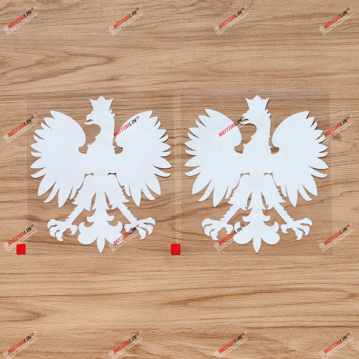 Amazon.com - 2X White 4'' Polska Eagle Decal Sticker Coat of arms of ...