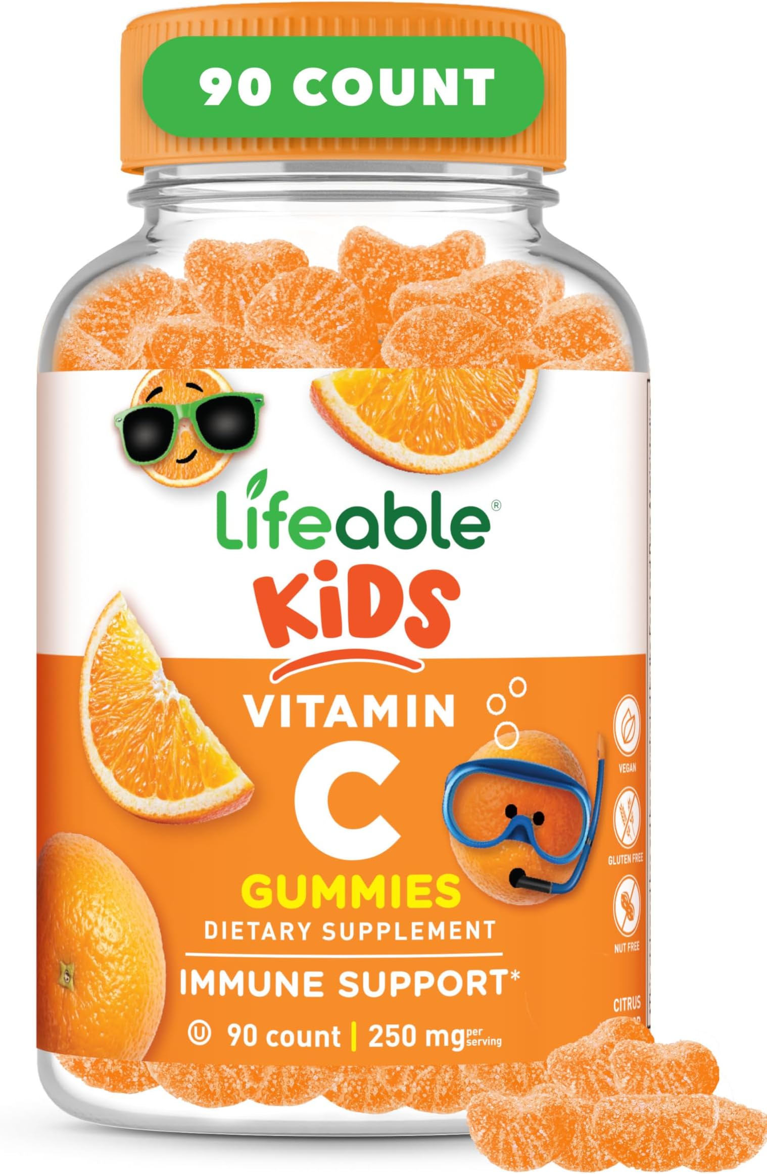 Amazon.com: Nordic Naturals Kids Vitamin C Gummies - Tangy Tangerine ...
