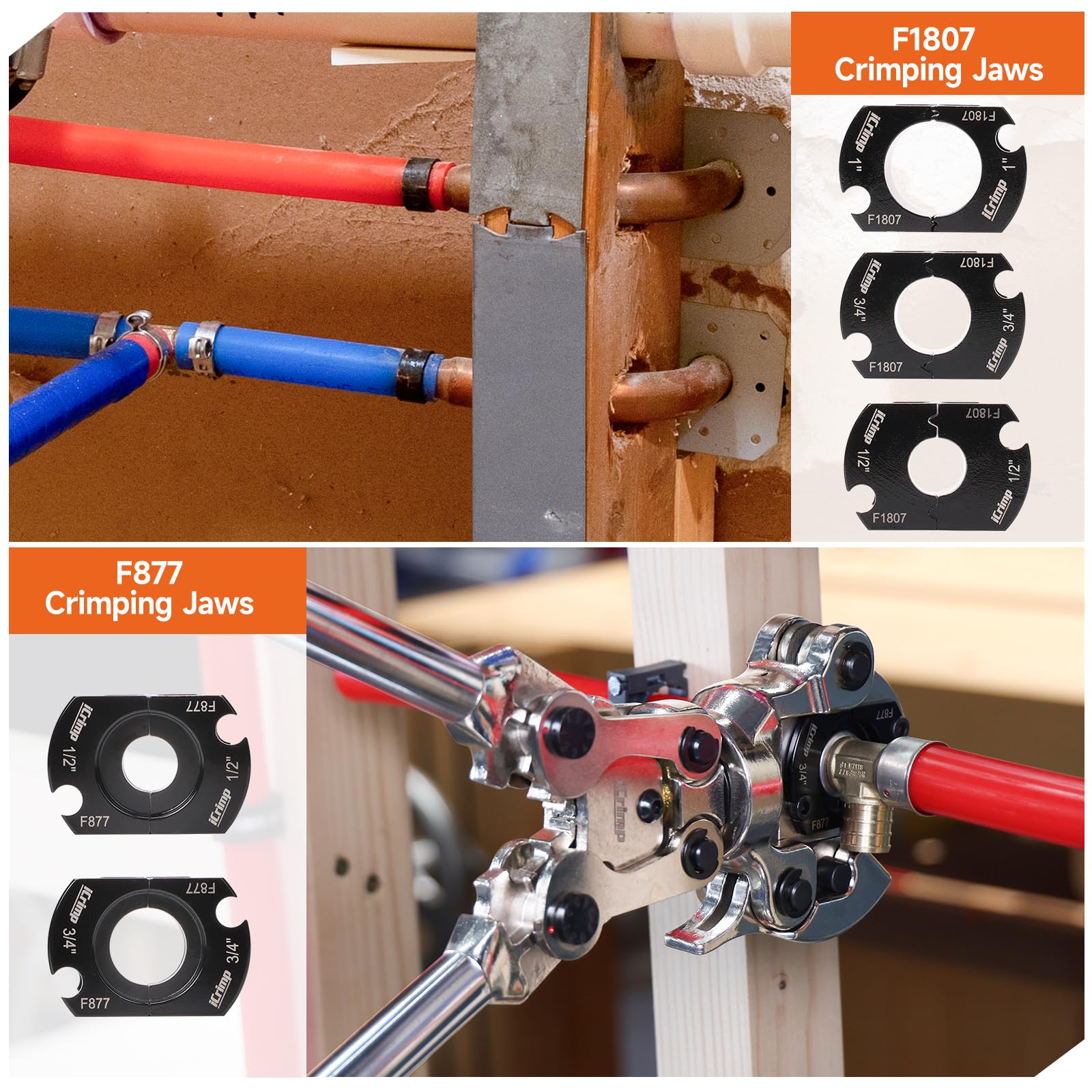 Snapklik.com : iCrimp Copper Tube Fittings Crimping Tool, 1/2" 3/4" 1 ...