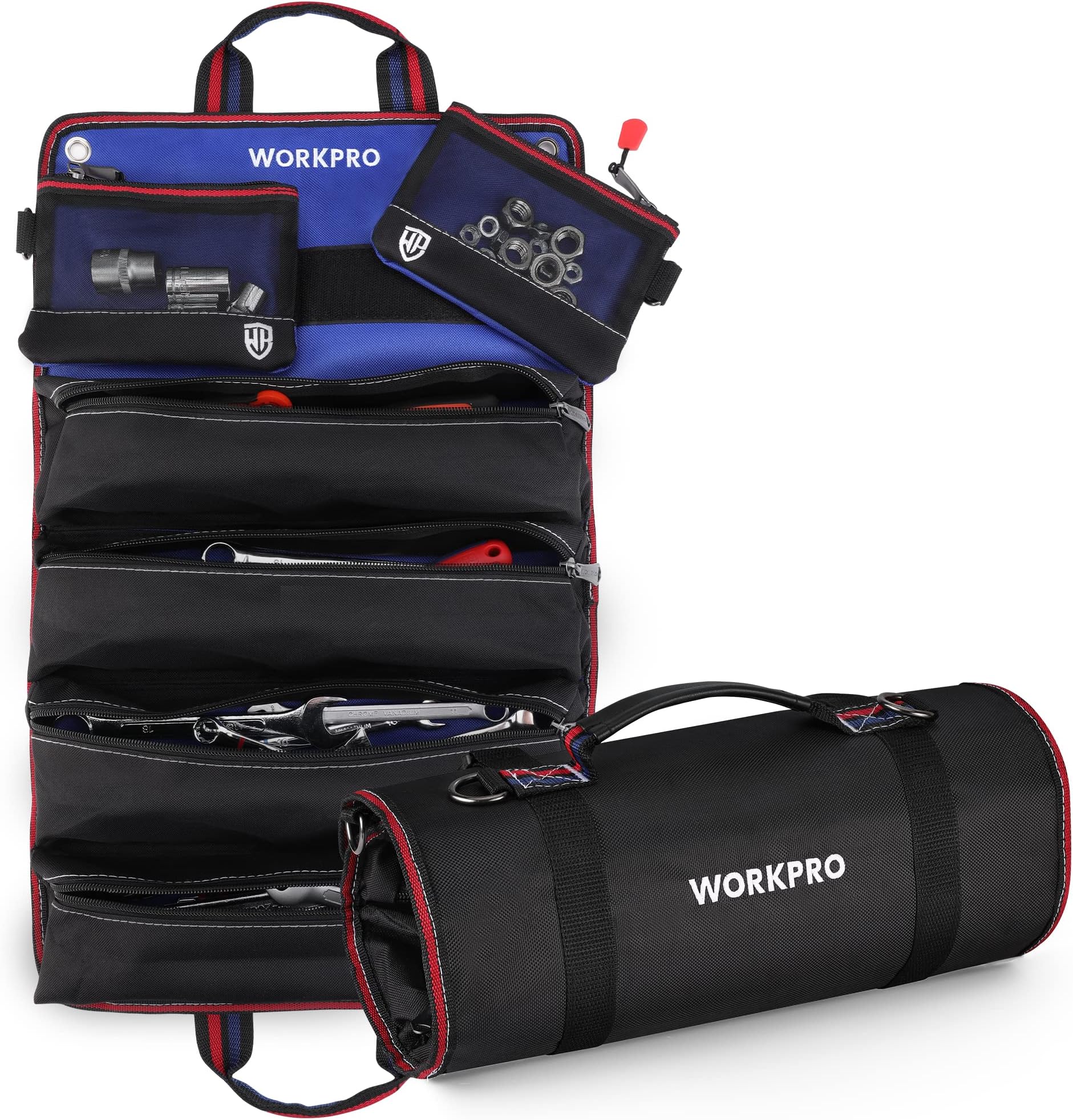 WORKPRO Tool Roll Bag | Multi-Purpose Tool Bag with 2 Detachable ...