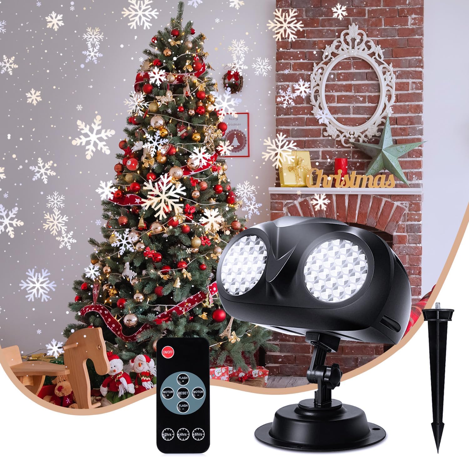 Amazon.com: Snowfall LED Light Projector,Syslux Christmas Snow Light ...