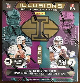 Amazon.com: 2020 Panini Illusions NFL Football MEGA box (35 cards/box ...
