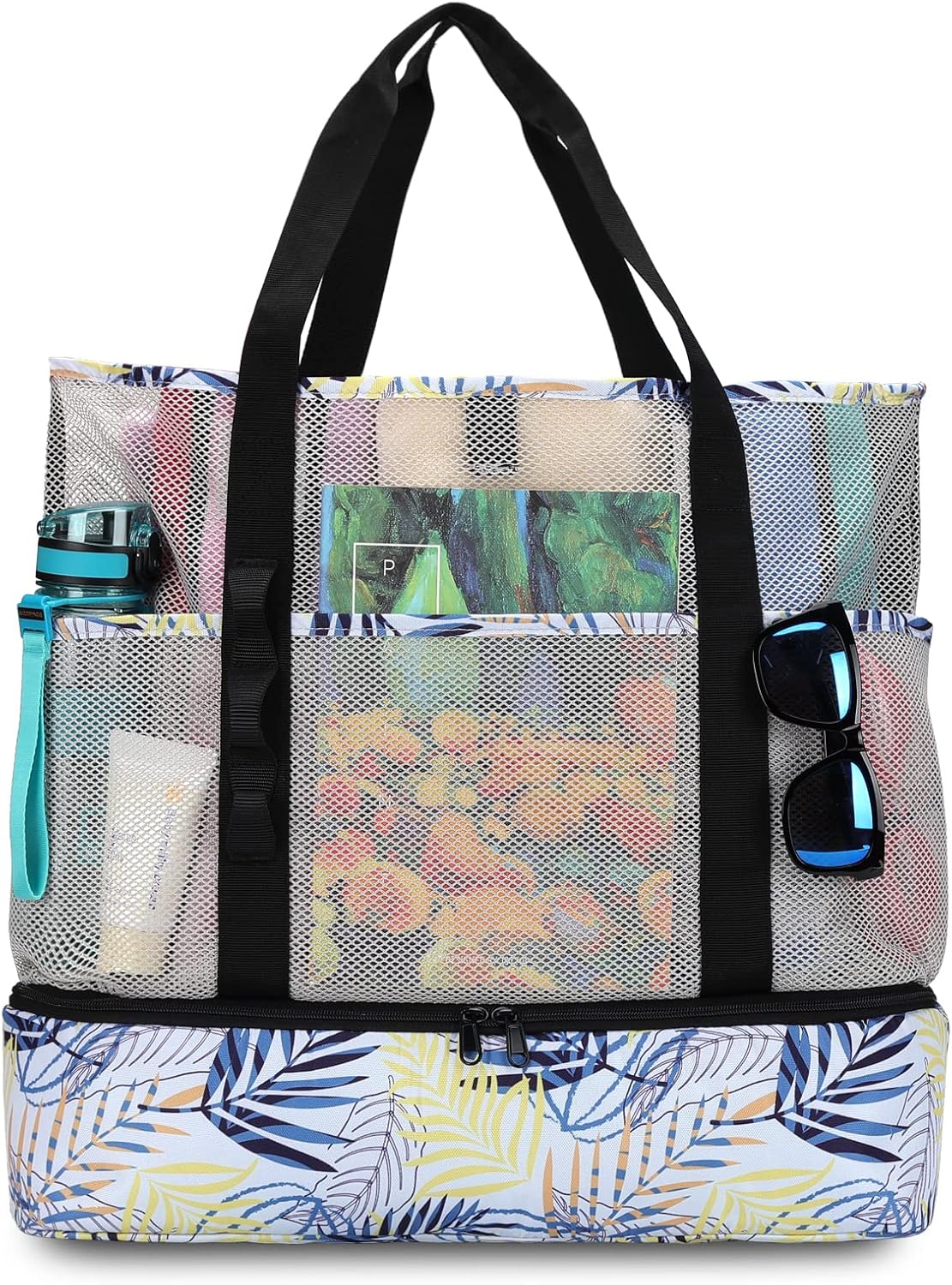 Beach Bag with Cooler,Mesh Beach Bags for Women Sandproof for Pool and ...