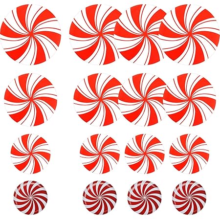 Amazon.com: 24 PCS Peppermint Floor Decals Stickers-3 Sizes Self ...