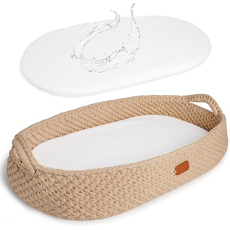Amazon.com : Handmade Baby Changing Basket with a Soft Changing Pad and ...