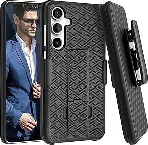 Amazon.com: Fingic for Samsung Galaxy S23 FE Case with Belt Clip Holster Case Slim Combo Shell ...