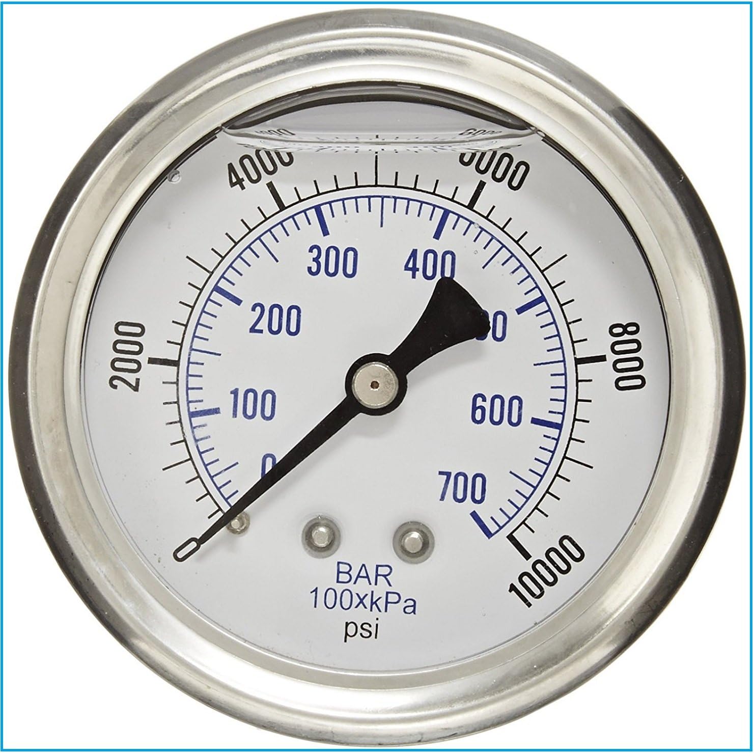 Amazon.com: Liquid Filled Pressure Gauge, 2.5" DIAL Display, Stainless ...