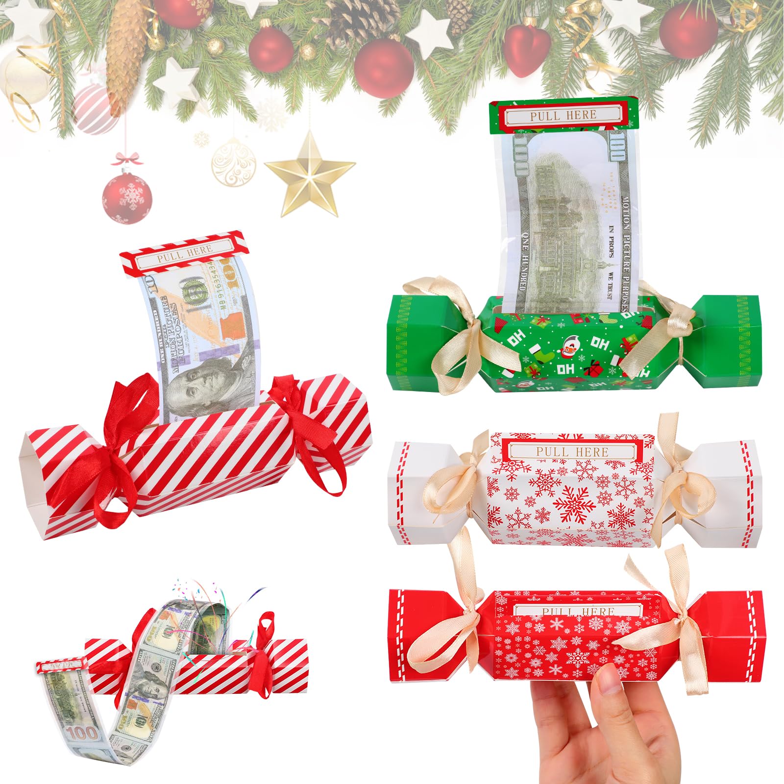 Amazon.com : Christmas Surprise Money Pull Pouch, Christmas Money Box ...