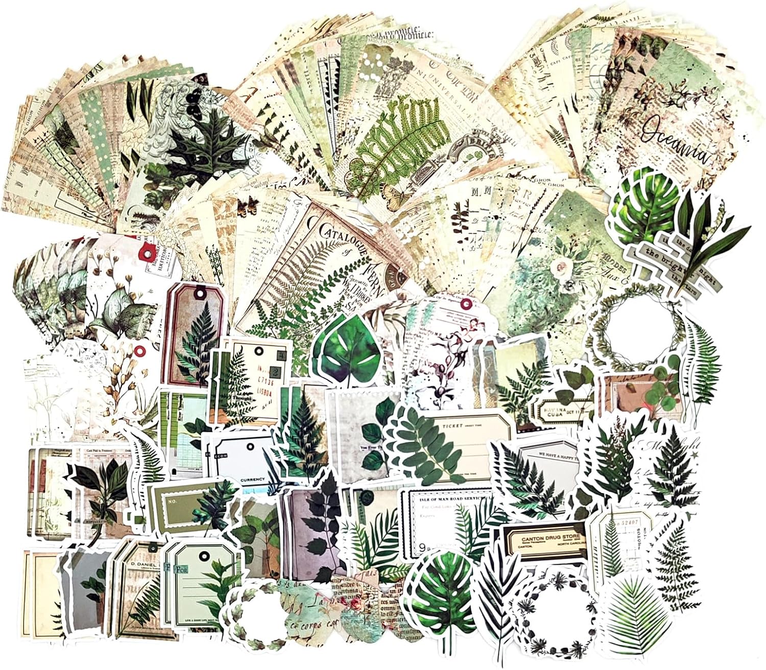 Amazon.com: 200PCS Vintage Scrapbooking Supplies Pack, Aesthetic ...
