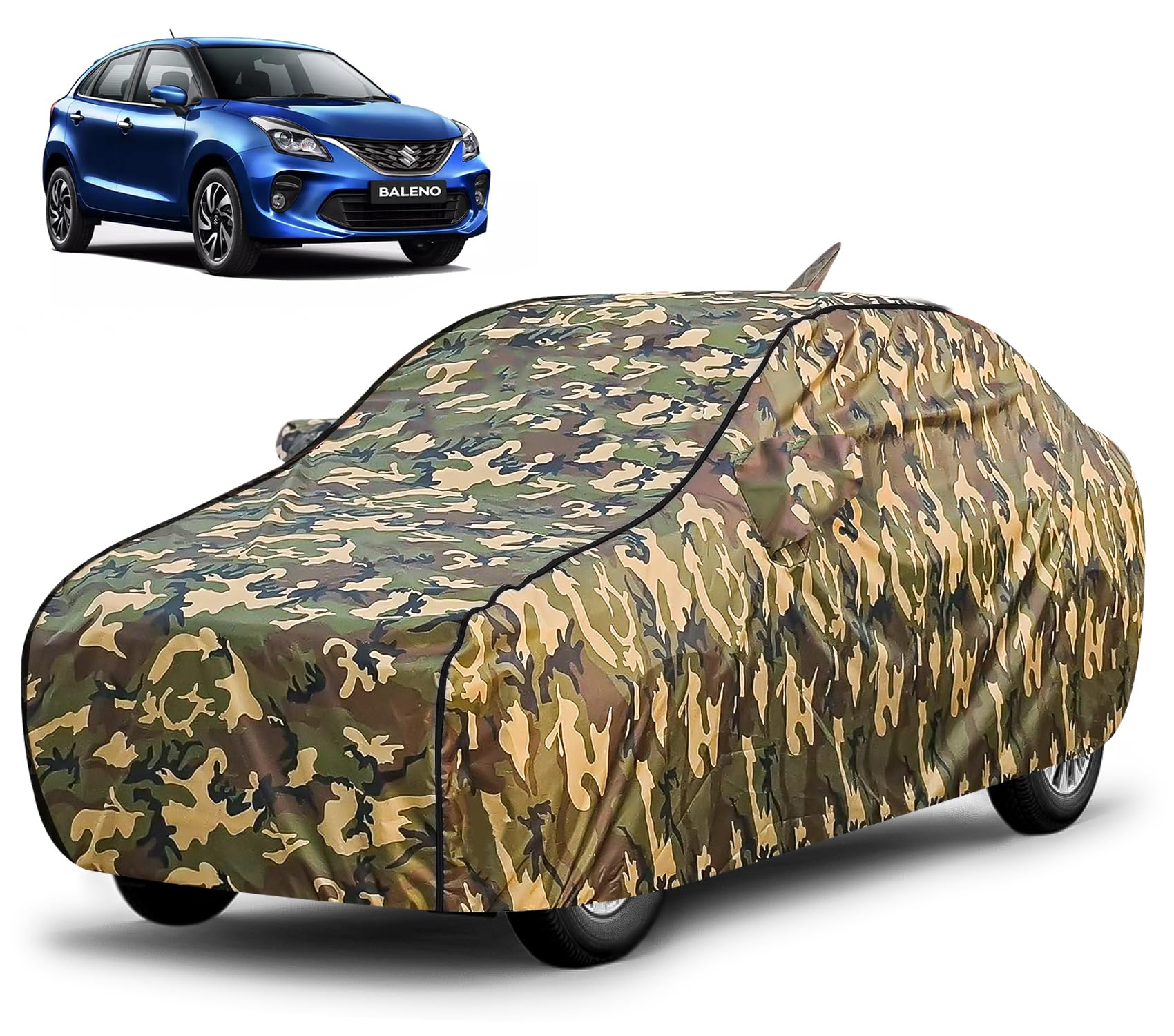 FABTEC Waterproof Car Body Cover for Maruti Baleno with Mirror and ...