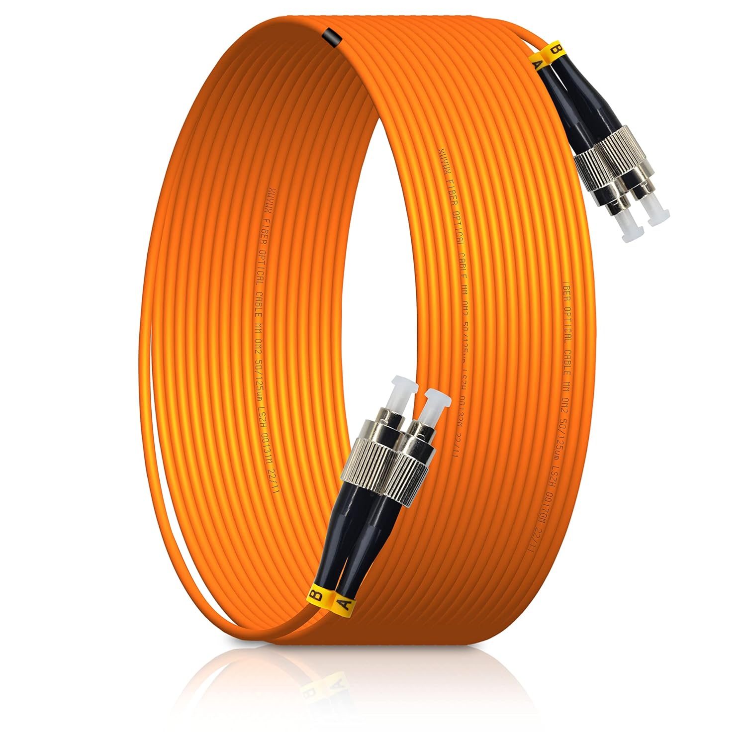 Amazon.com: XWYWX 0.5M/1.65FT(2PCS) FC/UPC to FC/UPC MM OM2 DX LSZH 3 ...