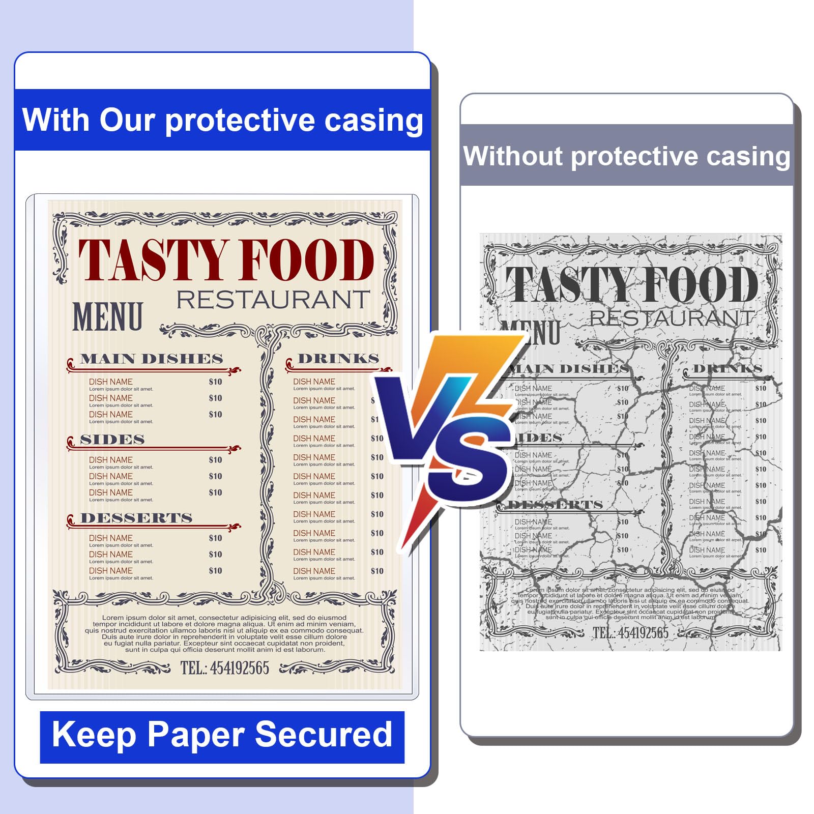 Snapklik.com : 50 Pcs 8 1/2" X 11" Rigid Print Protectors Clear Rigid ...