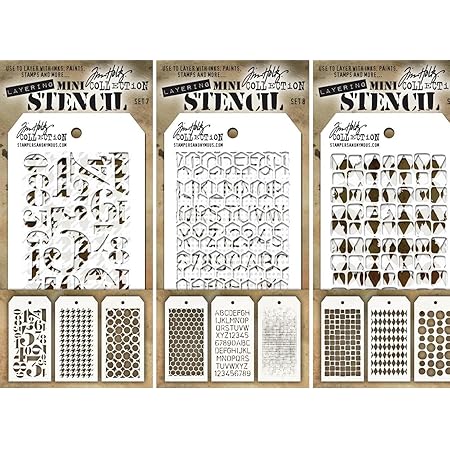 Amazon.com: Tim Holtz - Stampers Anon (3 EA.) Tim holtz layered MINI ...