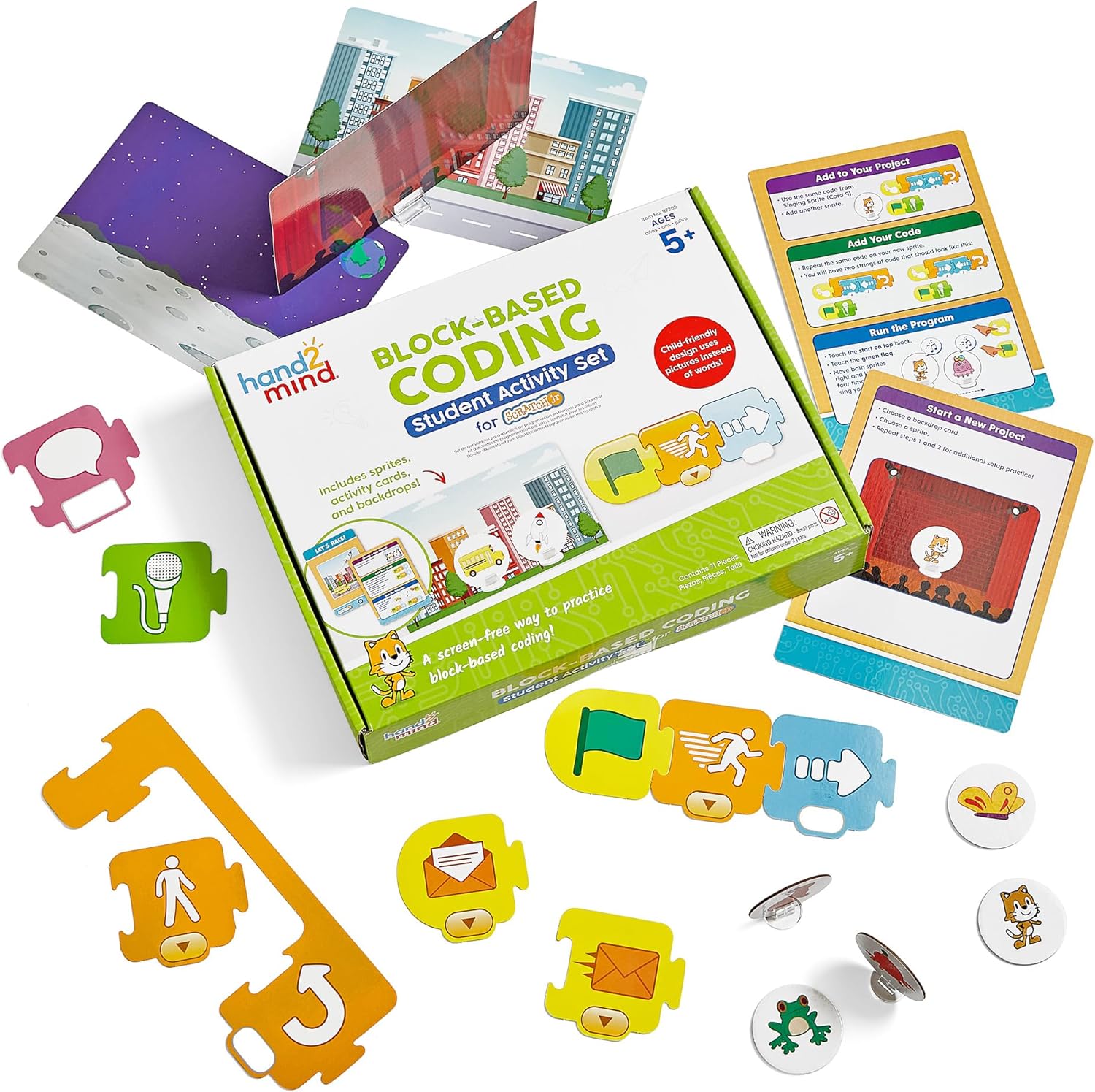 Amazon.com: hand2mind ScratchJr Block-Based Coding Student Activity Set ...