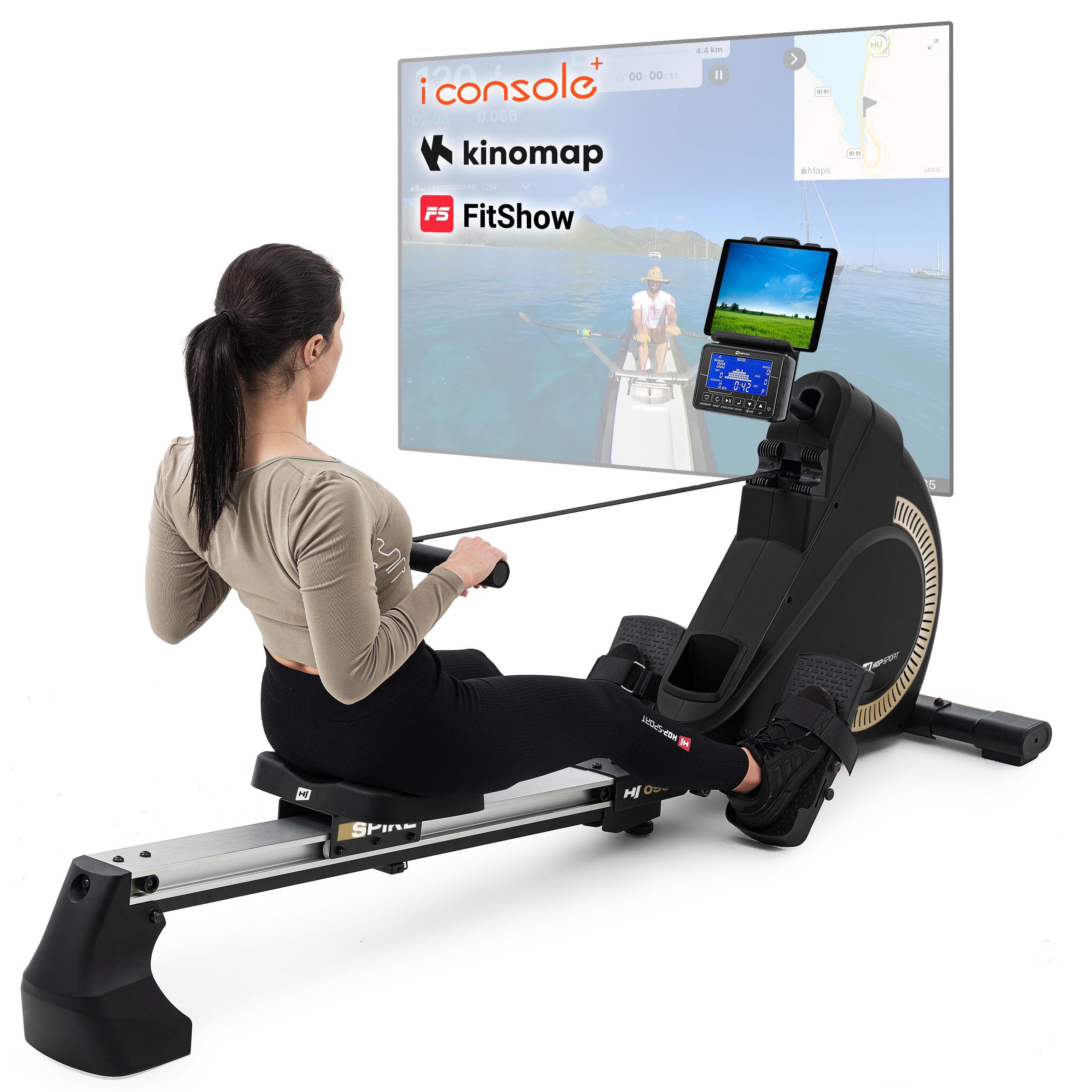 Hop-Sport HS-095R Foldable Rowing Machine for Home - Rowing Machine ...