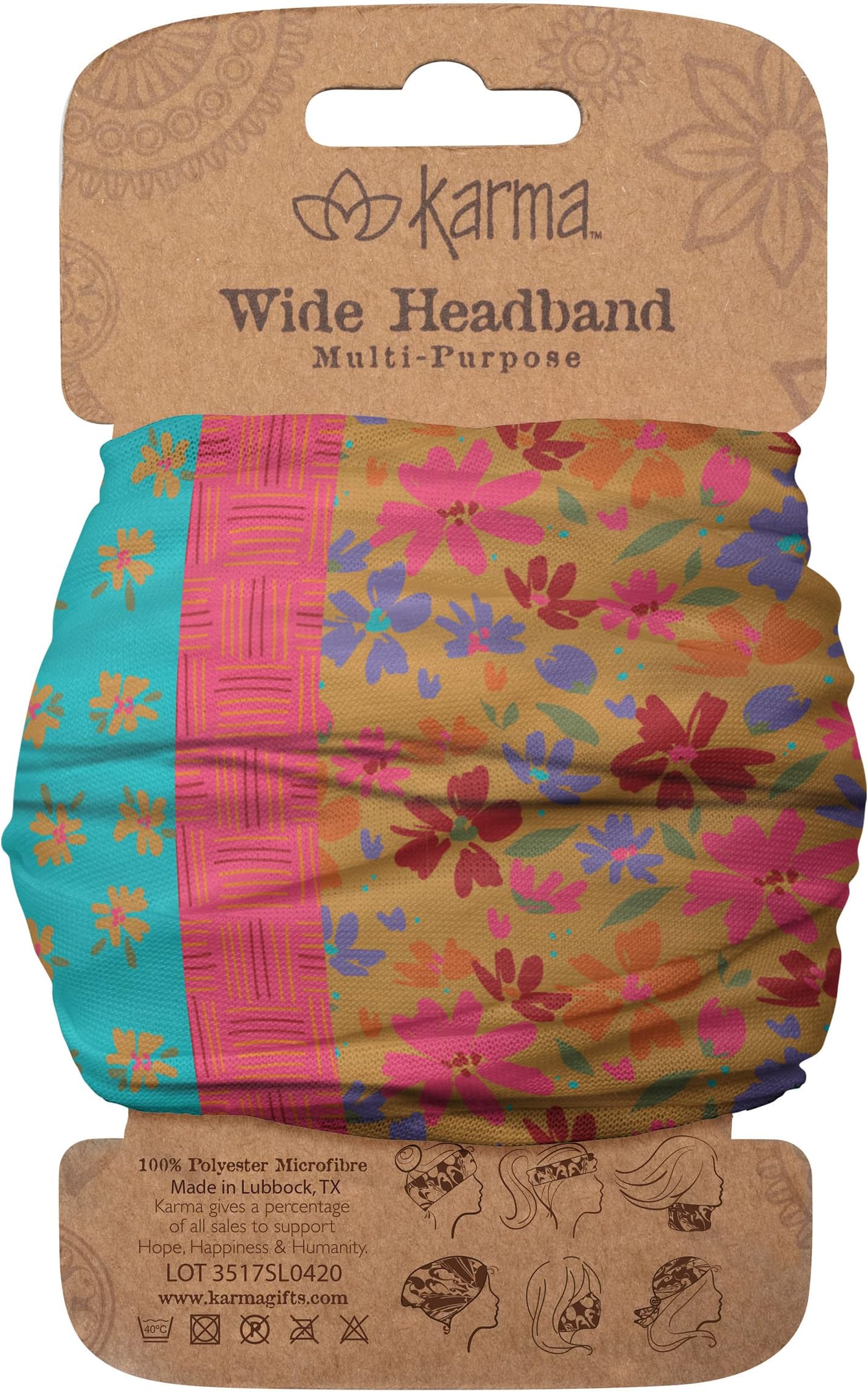 Amazon.com: Karma Bird Headband for Women - Wide - Fabric Headband and ...