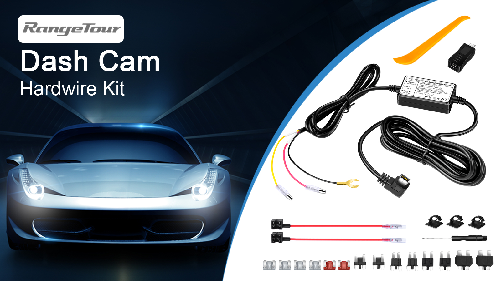 Range Tour Dash Cam Hardwire Kit(Mini USB)