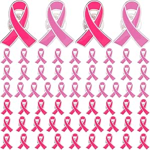 Amazon.com: Hicarer 20 Pcs Breast Cancer Awareness Pins Brooch Breast Cancer Pink Hope Ribbon ...