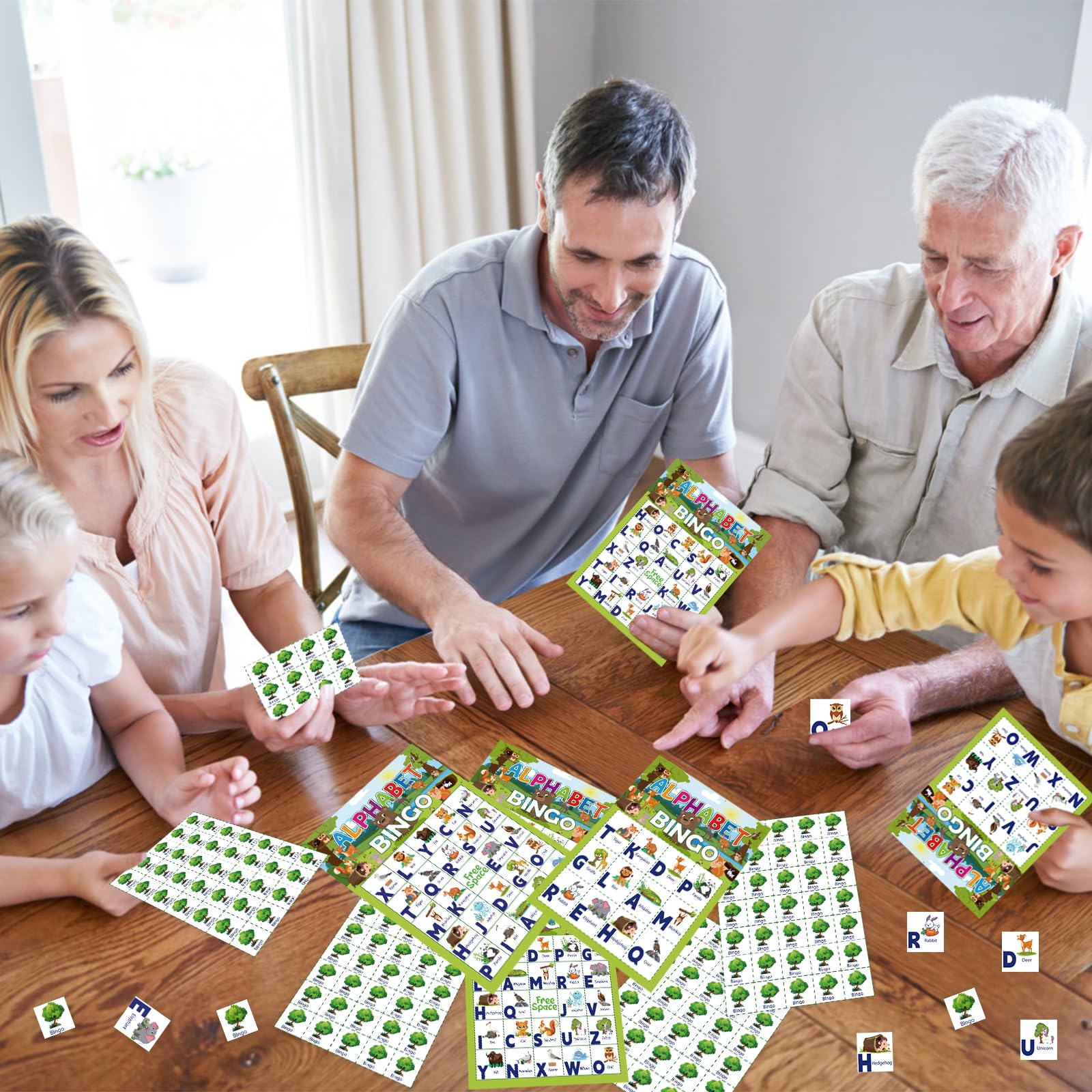 14n-animal Party Bingo Cards Classroom Game, Game Night Animal Bingo ...