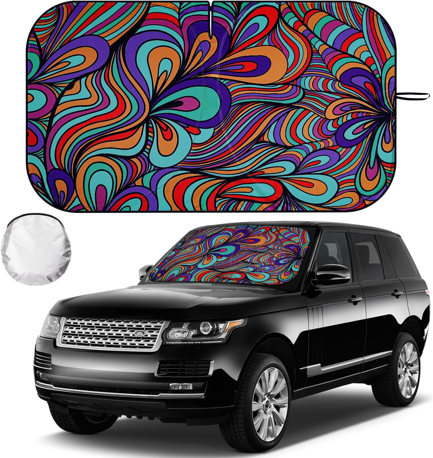 Amazon.com: Pincuttee 1PC Car Windshield Sun Shade,Foldable Sun Blocker ...