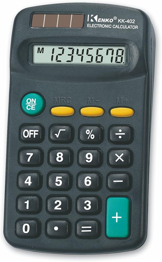 CALCULETTE BASIQUE - CALCULATRICE De POCHE - 8 CHIFFRES Mémoire ...