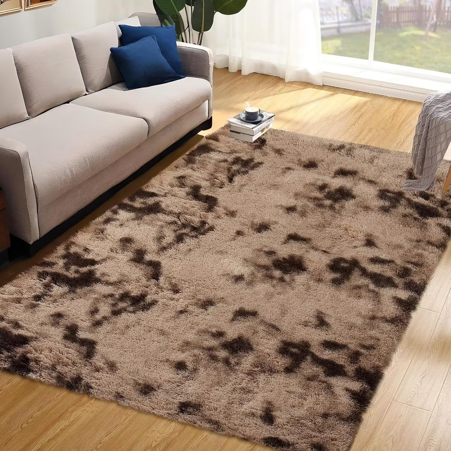 Amazon.com: Zacoo 10x13 Feet Shag Area Rugs Large Shaggy Fluffy Bedroom ...