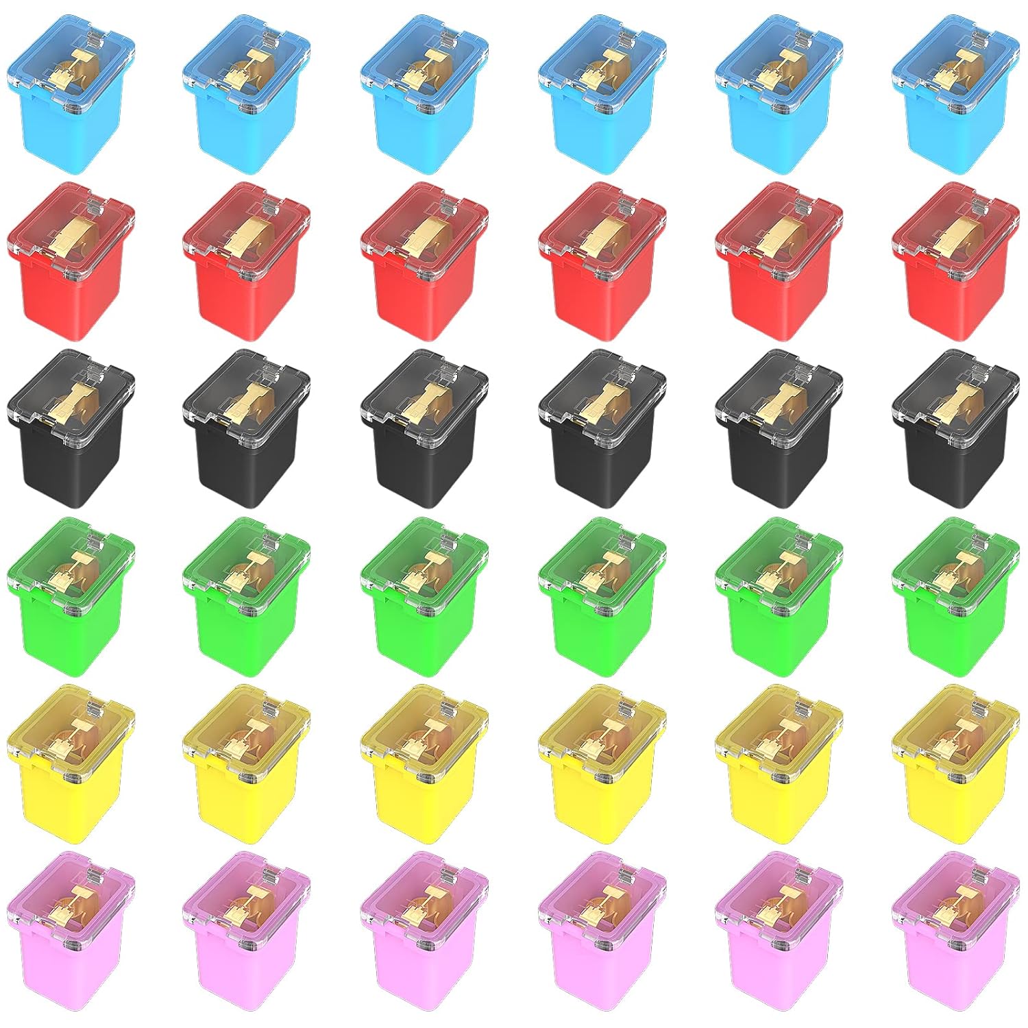 Joinfworld 36 Pcs Jcase Fuse Automotive Low Profile Jcase Box Shaped ...