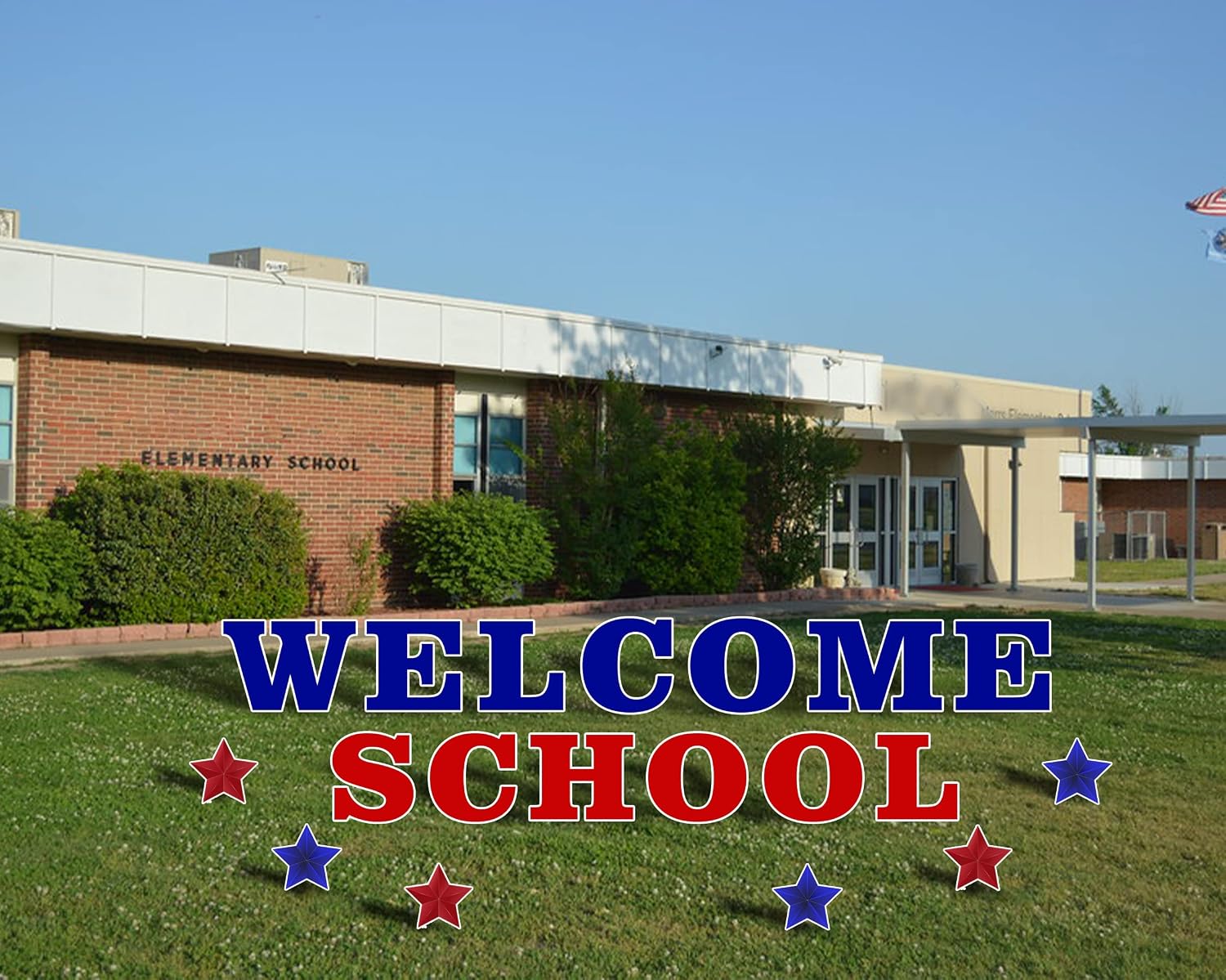 Amazon.com : Welcome School Yard Sign| Courtyard Sign Outdoor Lawn ...