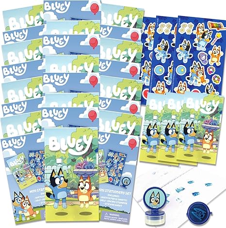 Amazon.com: Bluey Birthday Party Favor Set - Bundle with 24 Bluey ...