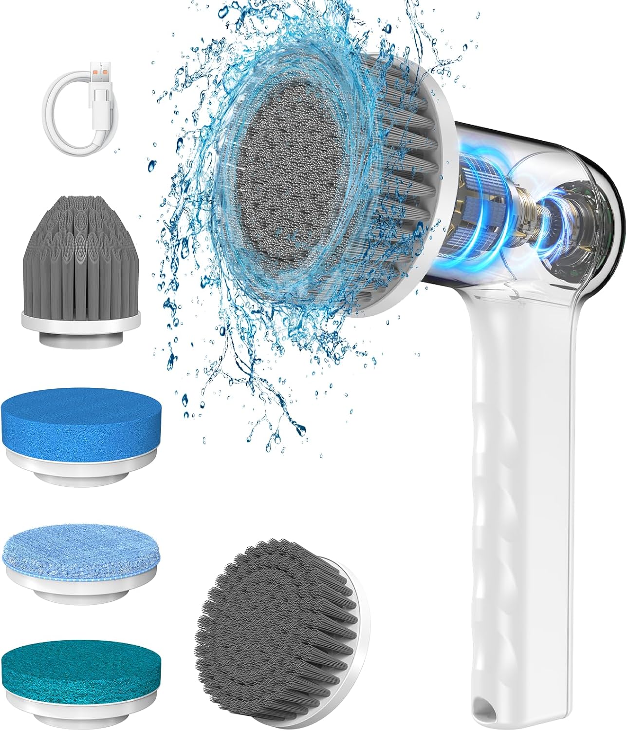 Amazon.com: Electric Spin Scrubber, Cordless Electric Cleaning Brush ...
