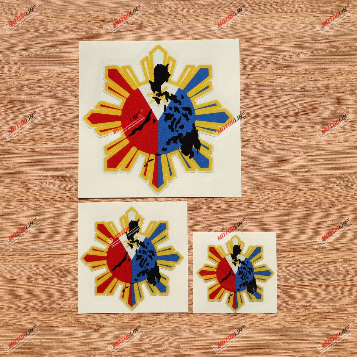Amazon.com - Filipino Pride Star Sun Flag Sticker - Self Adhesive ...
