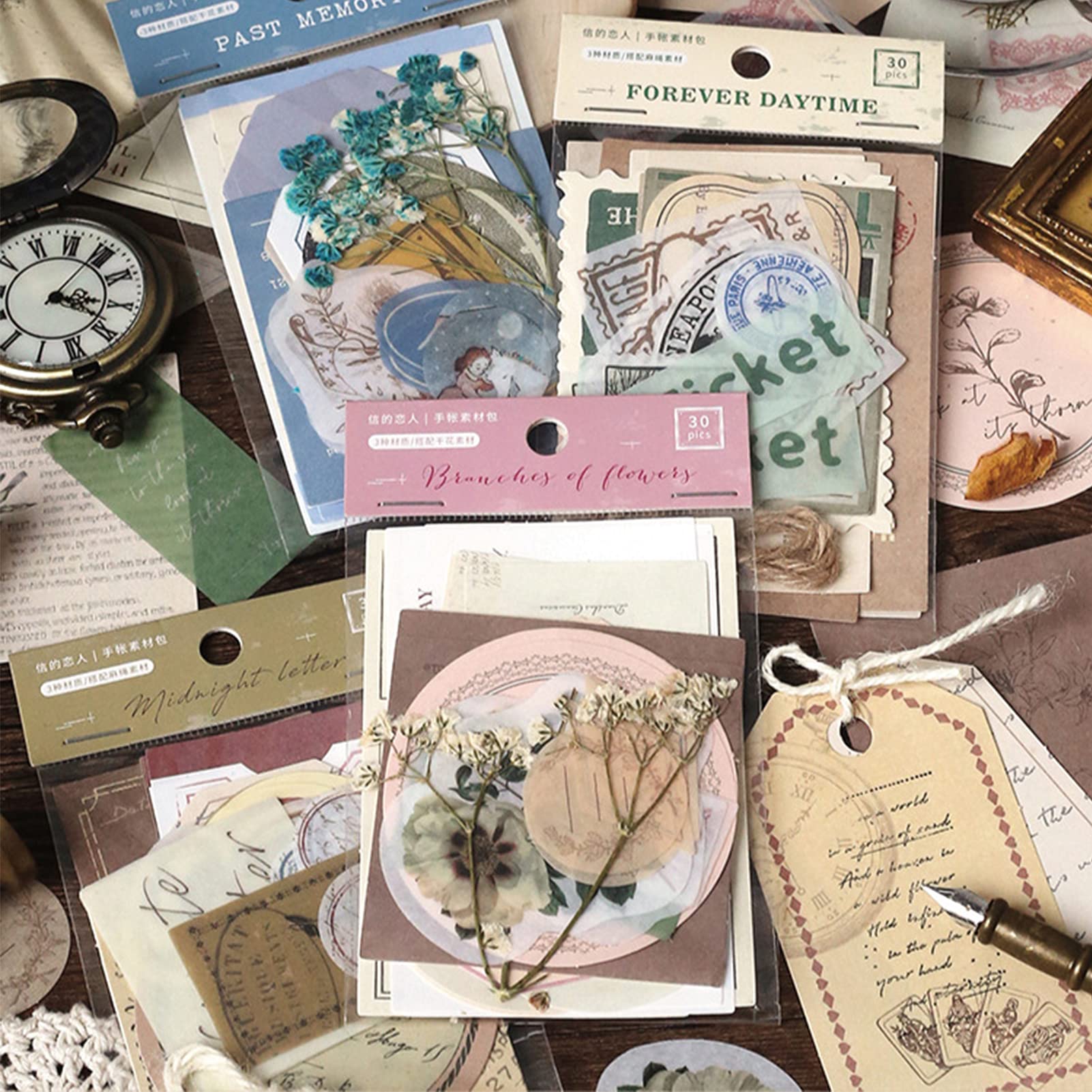 Buy Cenbee 120 PCS Vintage Scrapbook Paper Stickers Antique In Aged buy-cenbee-120-pcs-vintage-scrapbook-paper-stickers-antique-in-aged