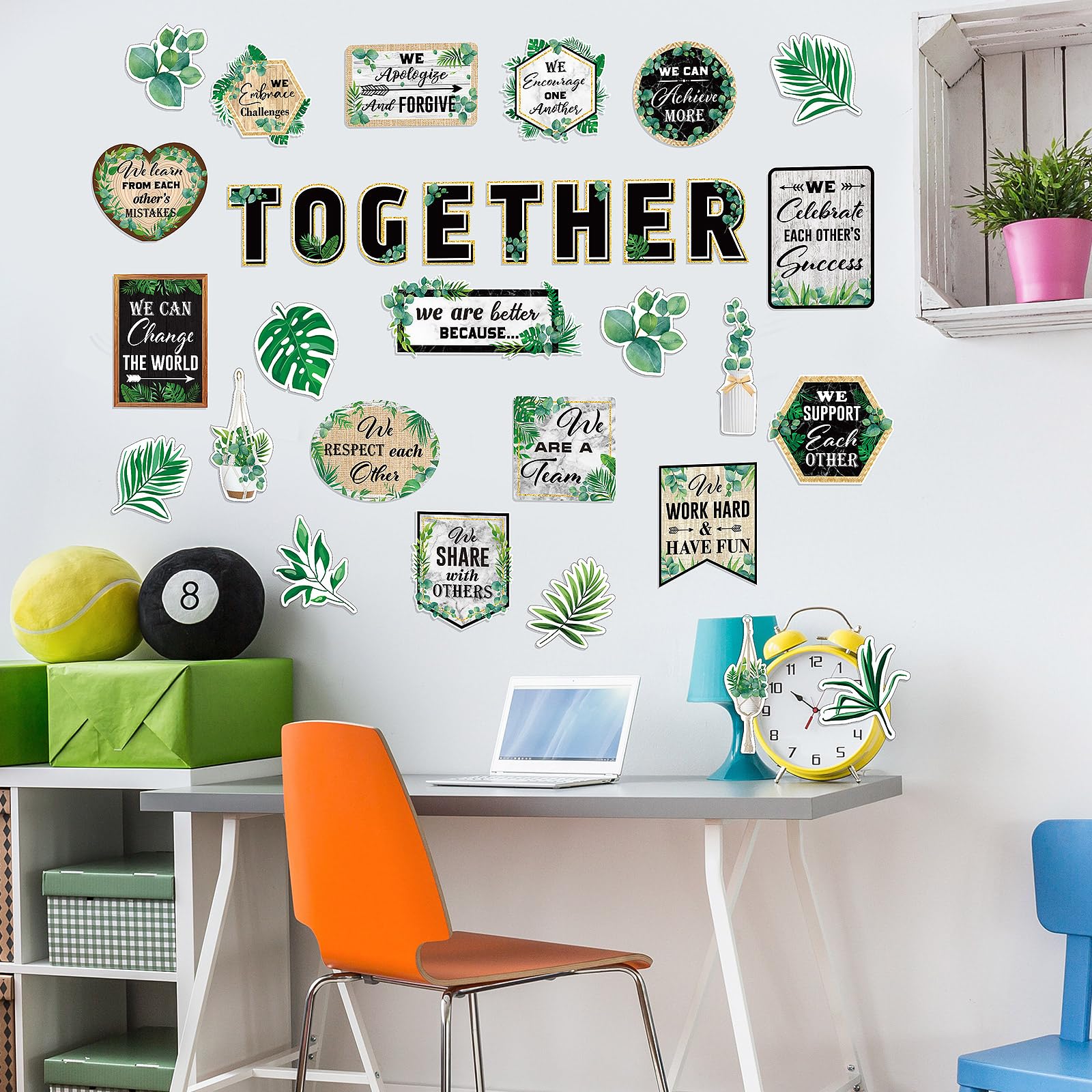 Snapklik.com : 32 Pcs Eucalyptus Together Bulletin Board Set Together ...