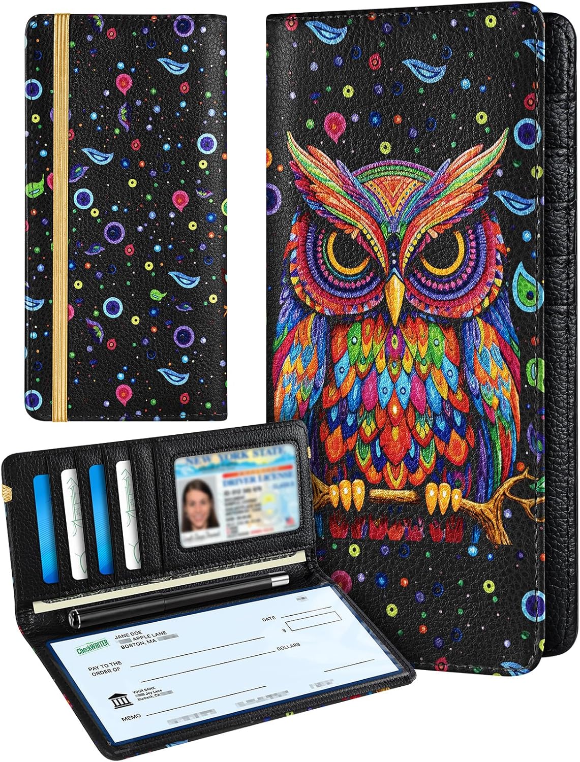 Amazon.com: Slohif Checkbook Cover for Personal Duplicate Checks ...