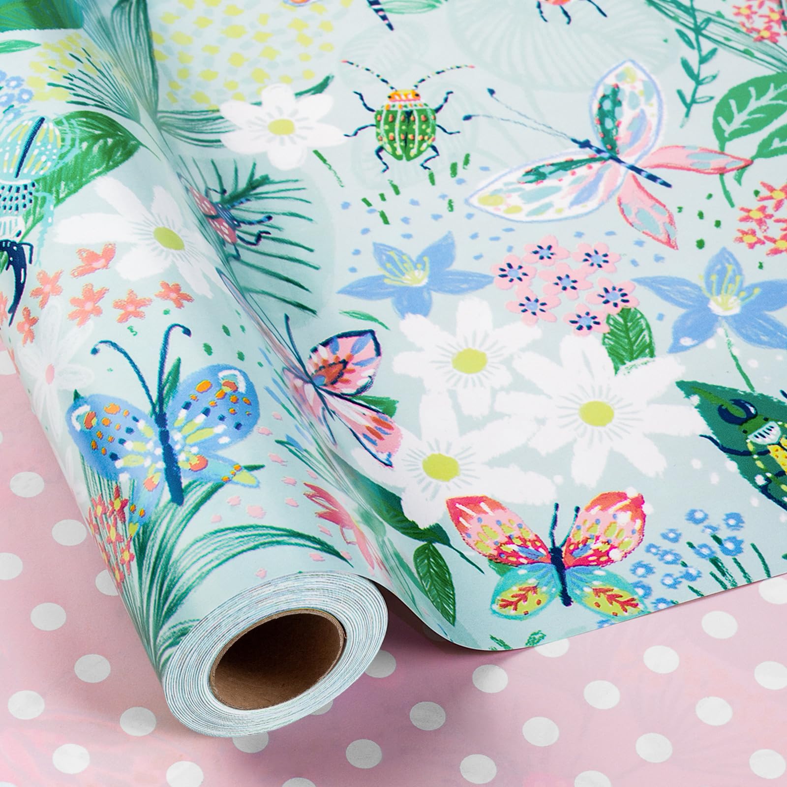 Amazon.com: Burymento Reversible Butterfly and Floral Design Wrapping ...