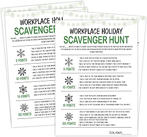 Amazon.com: Workplace Holiday Scavenger Hunt,Office Holiday Party Games,Office Party Games,Games ...