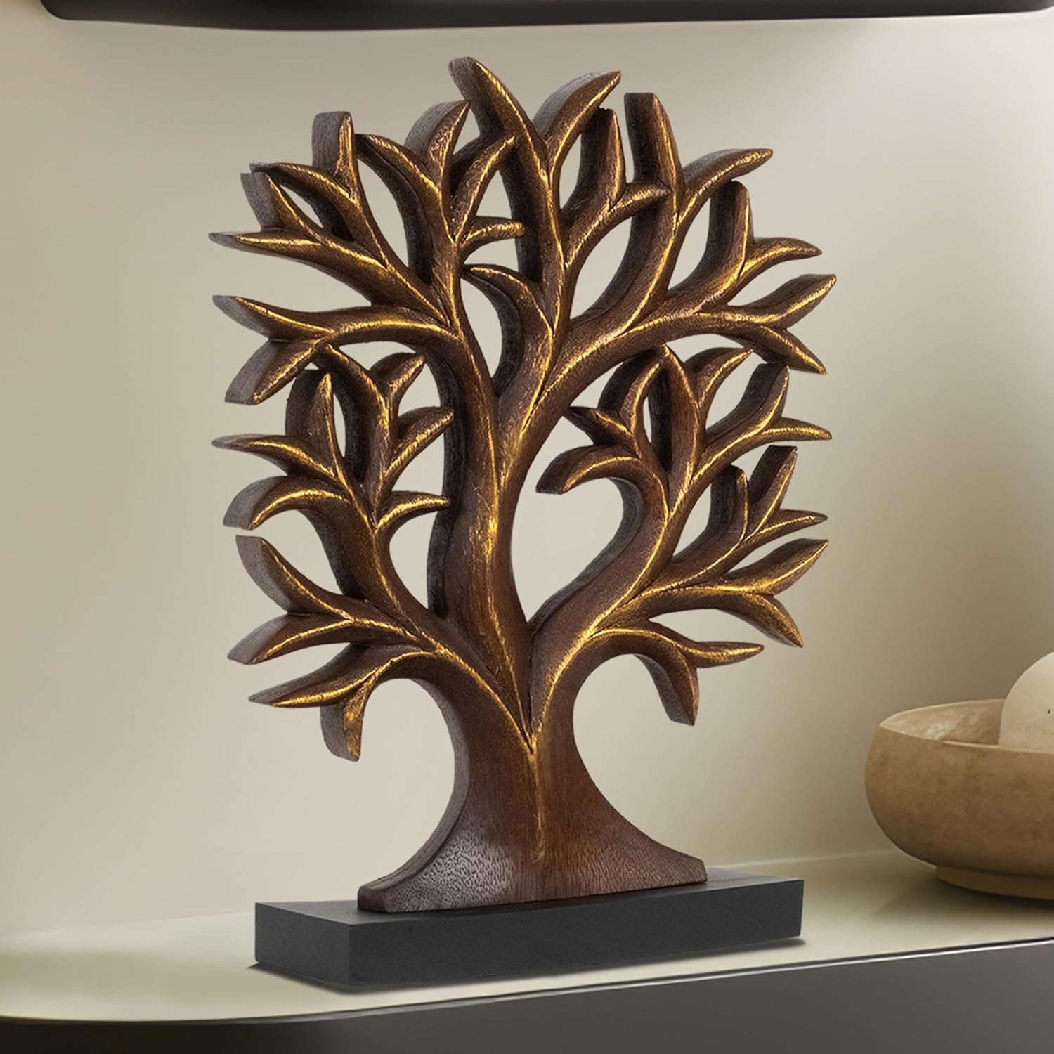 Amazon.com: Decozen Solid Wood Tree of Life Sculpture – Home Decor ...