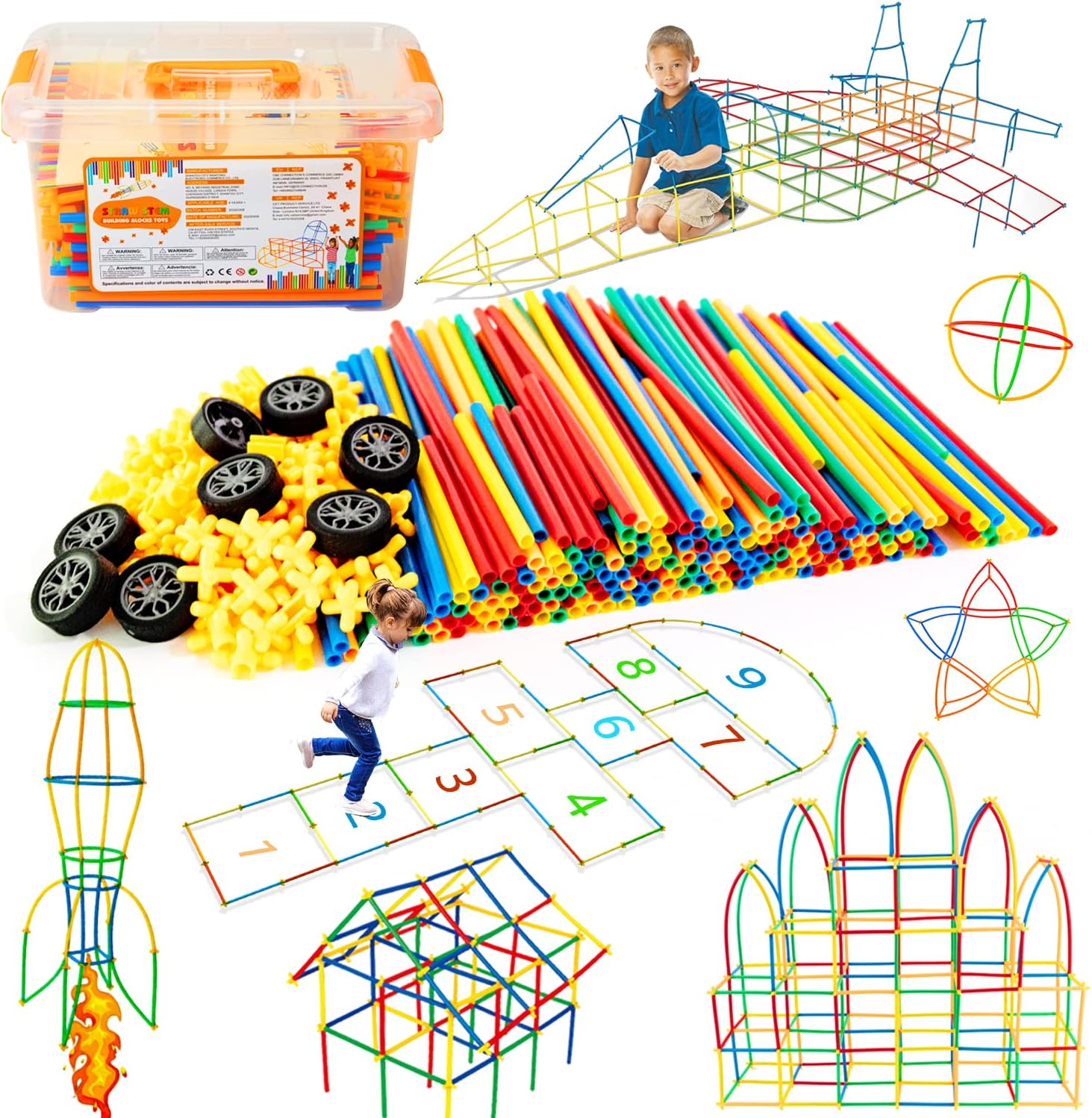 Amazon.com: Roylco Straws and Connectors, Pack of 400 : Toys & Games
