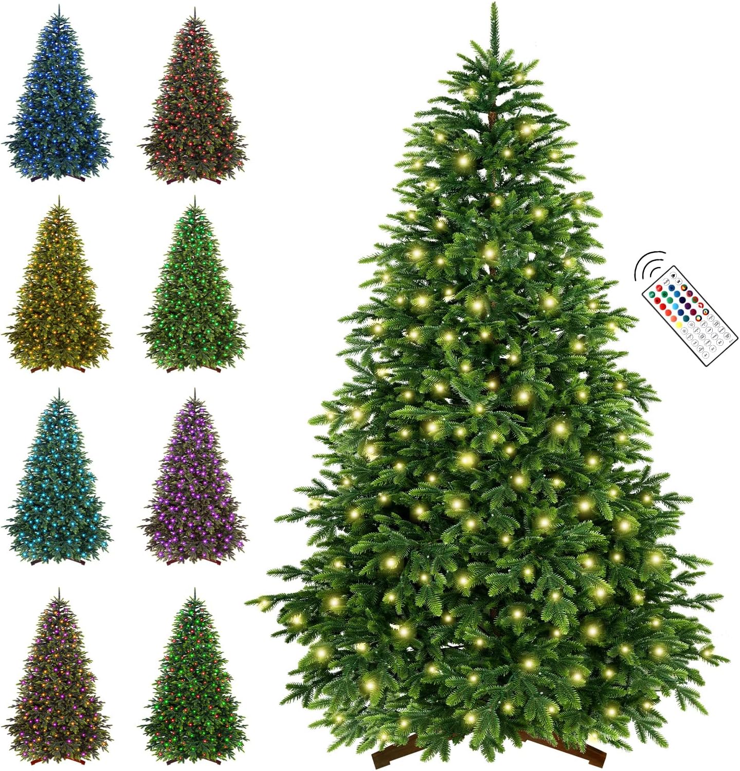 Amazon.de: SHareconn Künstlicher Weihnachtsbaum 180 cm mit Beleuchtung[100% Spritzguss],RGB ...