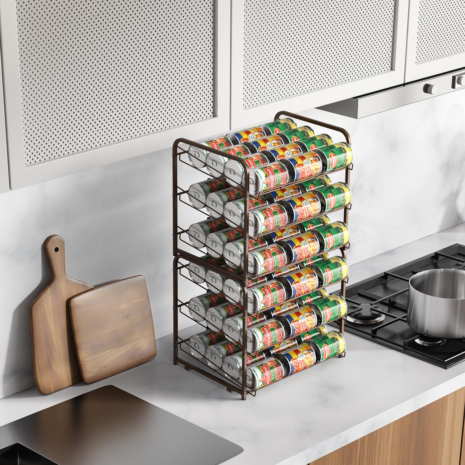 Snapklik.com : Can Organizer For Pantry 2 Pack,3-Tier Stackable Can ...