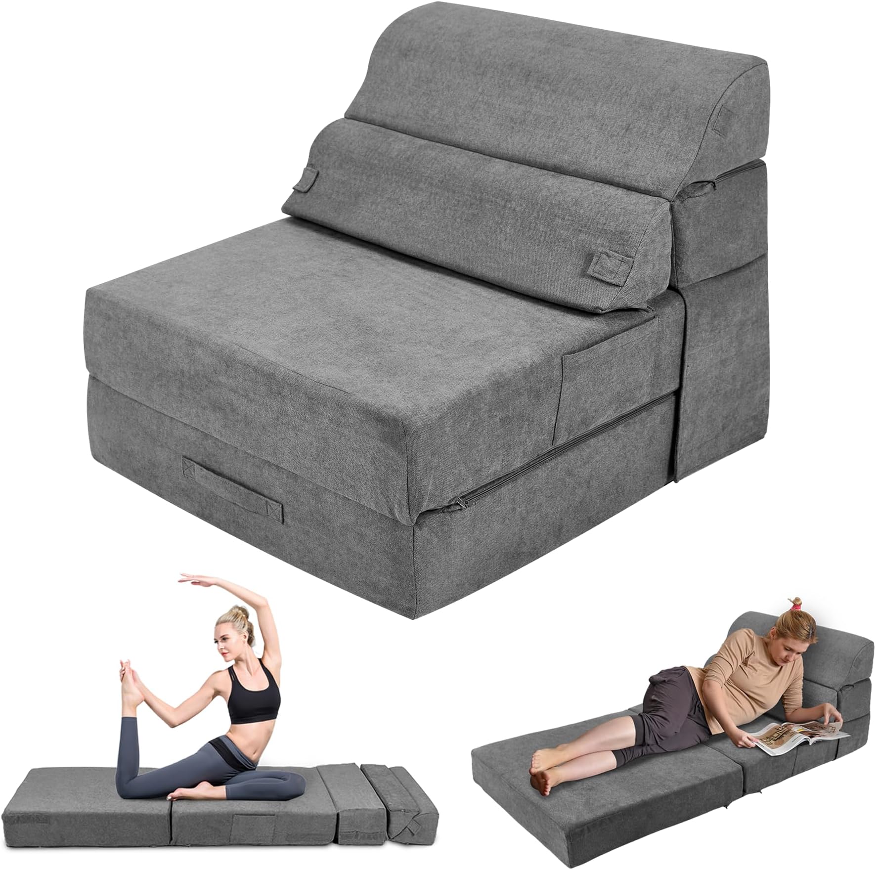 Amazon.com: SUYOLS Convertible Folding Sofa Bed - Chair Bed Sleeper ...