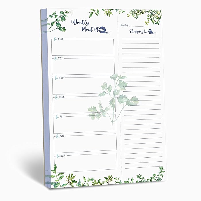 Buy 90 Pages Weekly Meal Planner List Note Pad with Tear Off Grocery ...