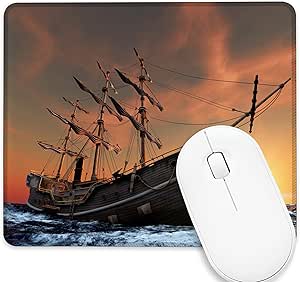 Amazon.com: NITAHHHY Sailing Boat Mouse Pad,Square Waterproof and Non ...
