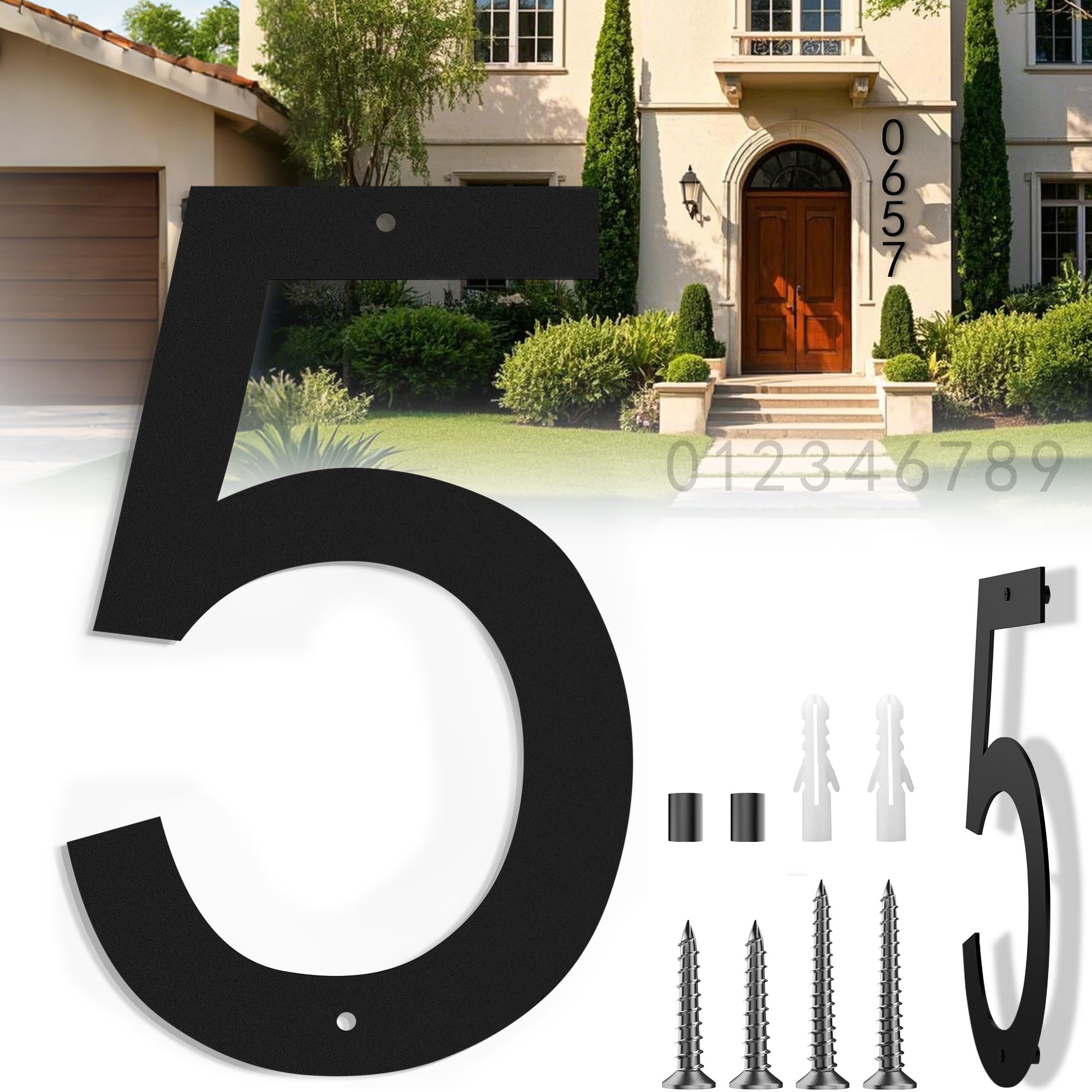 Amazon.com: 16 inch large modern house numbers for outside, big address ...