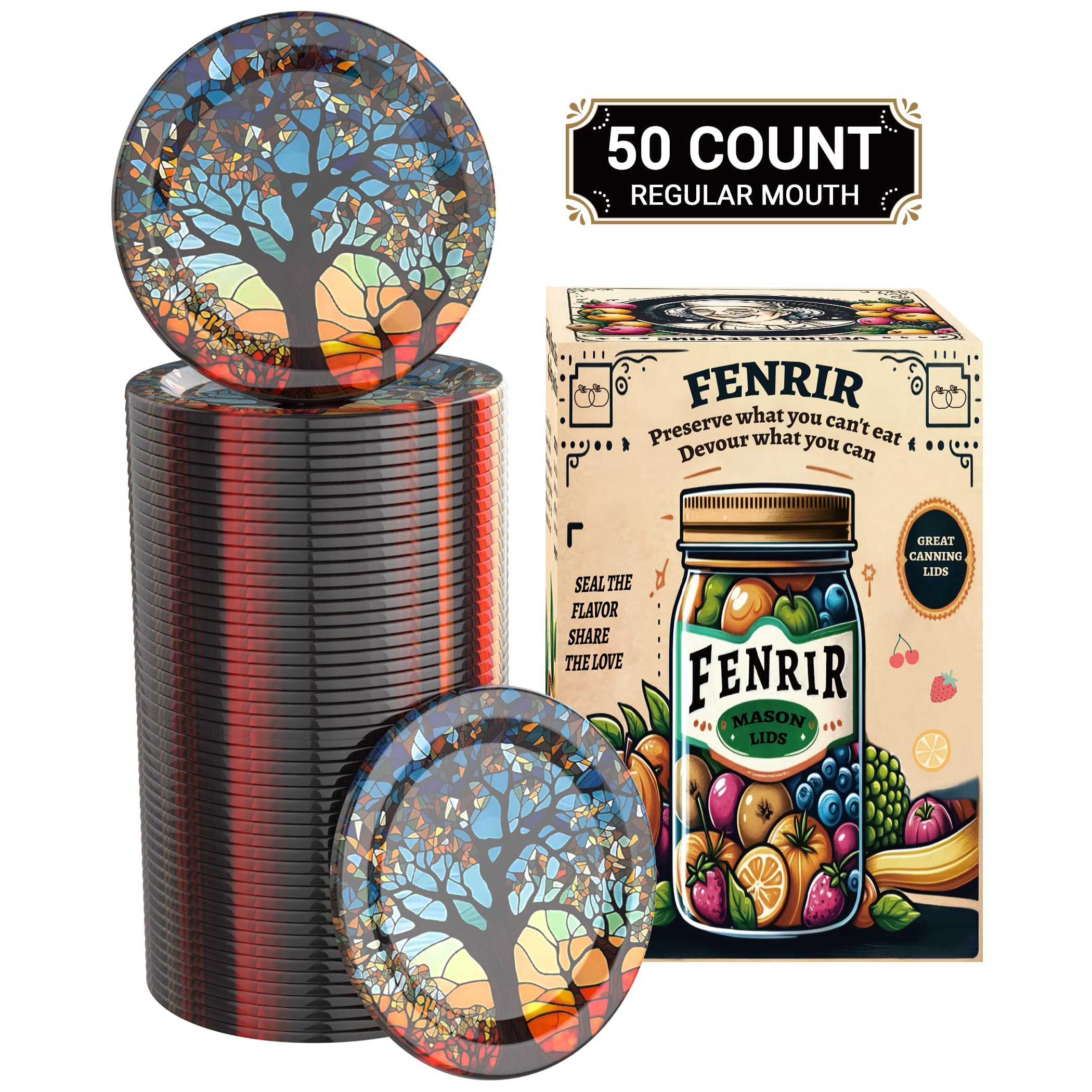 Amazon.com: 50Pcs Canning Lids Regular Mouth, Superb Canning Lids Not ...
