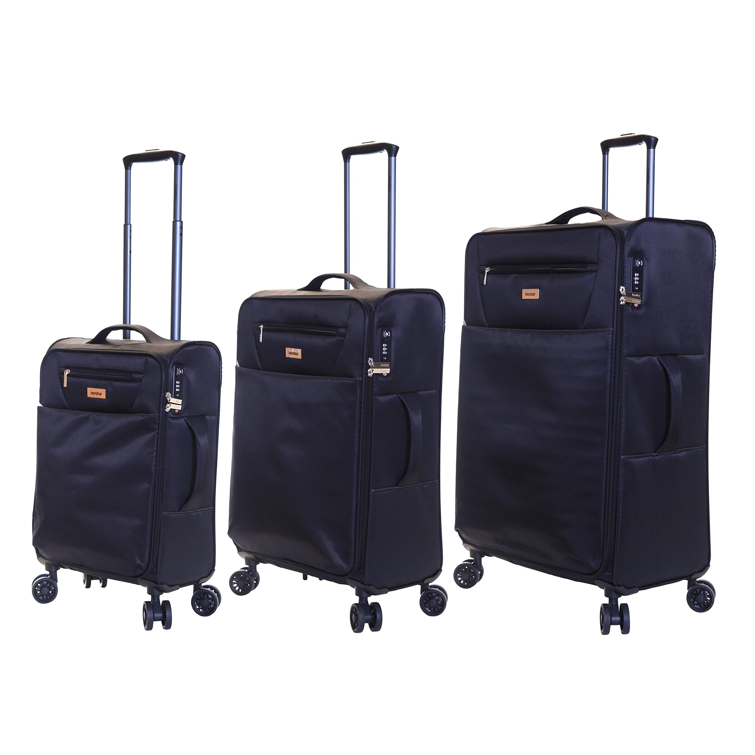 Karabar Set Of 3 Ultra Lightweight Suitcases Luggage Bags Small ...
