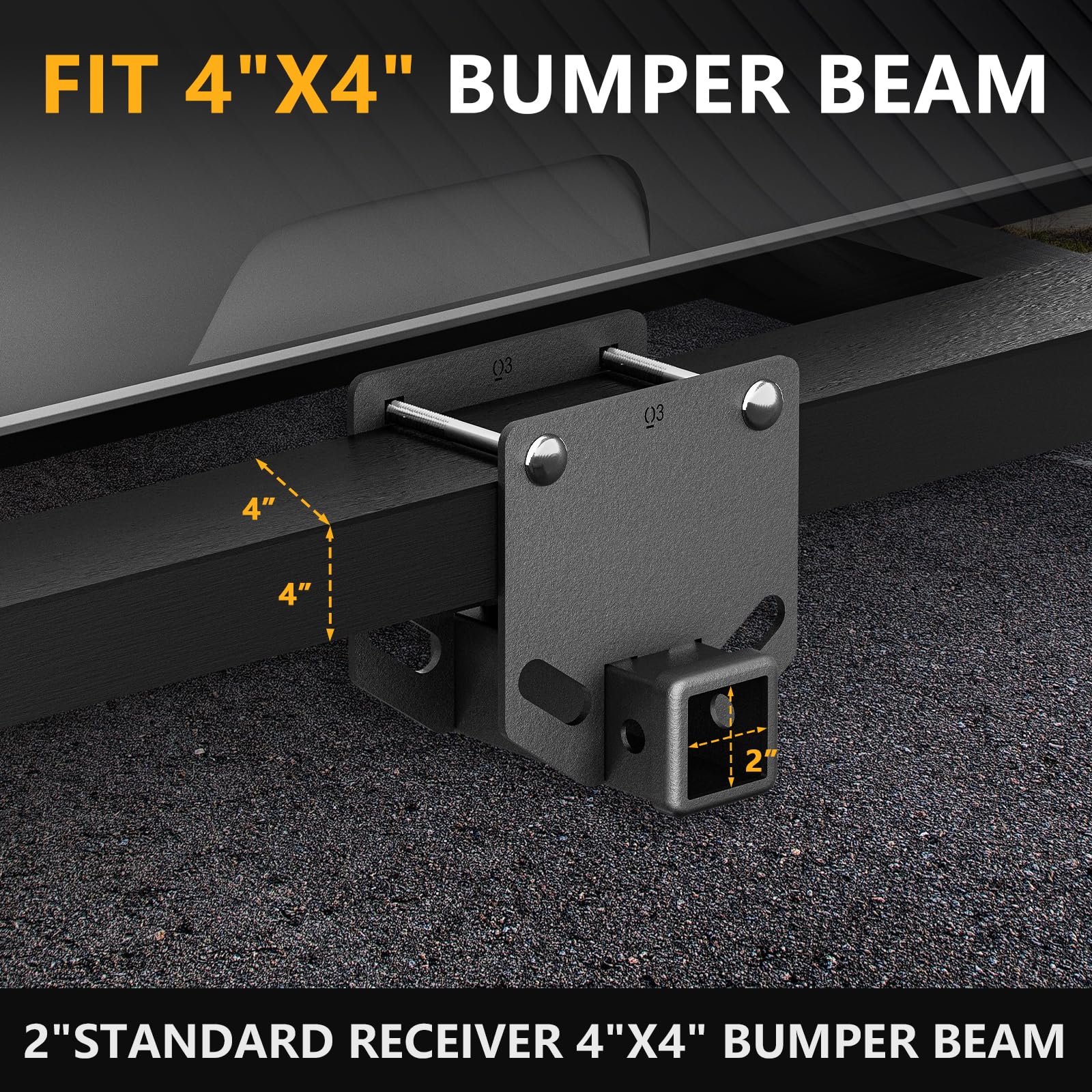 Snapklik.com : RV Bumper Hitch Receiver, 2 Inch Tow Hitch Trailer Fits ...