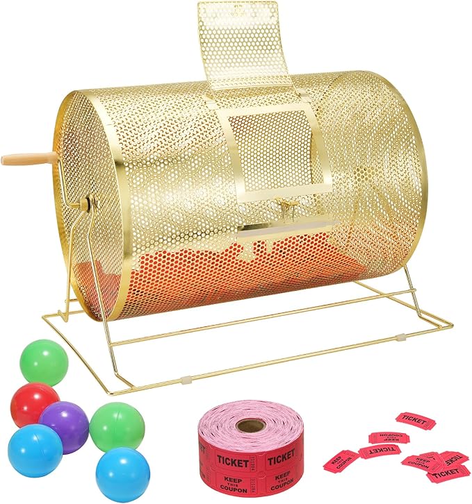 Amazon.com: VEVOR Raffle Ticket Spinner - 22 x 14 Inch Raffle Drum ...